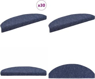 vidaXL Stufenmatten Selbstklebend 30 Stk. Blau 65x21x4 cm - Vidaxl