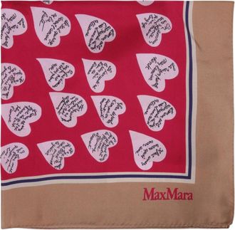 Max Mara Femme, Accessoires, Multicolore, Taille: ONE Size Foulard en Soie Imprim&eacute;e