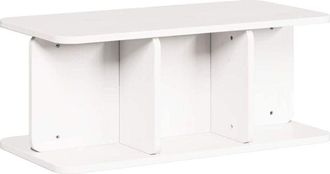 vidaXL Table basse Blanc 80 x 39,5 x 33,5 cm Bois massif en pin Vidaxl
