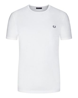Fred Perry Unifarbenes T-Shirt mit Logo-Stickerei in