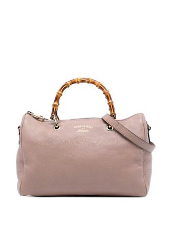 Gucci 2016-2025 mittelgro&szlig;e Bamboo Stachel-Tasche aus Kalbsleder - Rosa