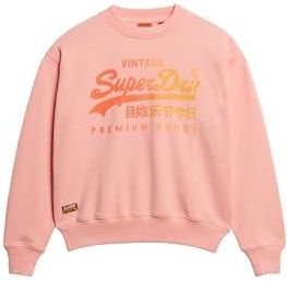 Superdry Sweat-shirt ample Tonal Vl pour femme, Pêche rose chiné, 36