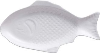 DOITOOL Fischteller Keramik Servierteller Servierplatte Porzellan Wurstteller Fisch Teller Fischform Ovale Tablett Servierschale f&uuml;r Meeresfr&uuml;chte Fisch Desse