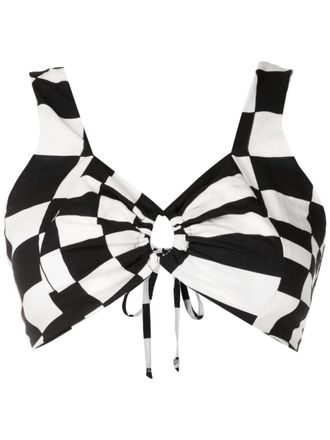 Amir Slama haut sans manches à imprimé géométrique - Noir