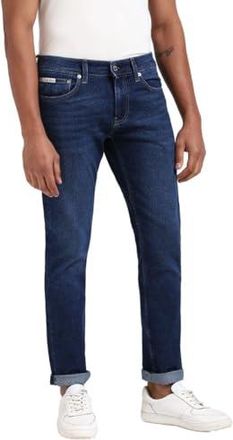 Calvin Klein Jean Homme Slim Jambe Droite, Bleu (Denim Dark), 32W/32L