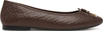 Tommy Hilfiger Ballerinas Tommy Hilfiger Th Charm Monogram Ballerina FW0FW09683 Braun
