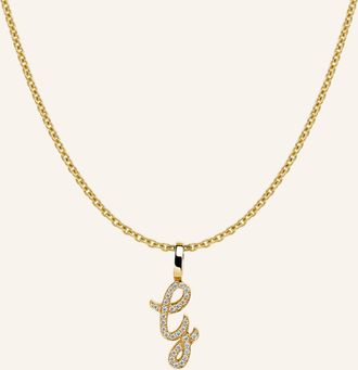 Cada Cada Kette Tiny Diamond Letter G gold