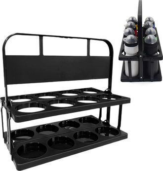 Generico Tragbares Beer Rack - tragbare Getr&auml;nkekiste, 8 faltbare Wein-Tr&auml;ger mit Griff, wiederverwendbarer Service und Aufbewahrungsboxen f&uuml;r gro&szlig;e Tassen