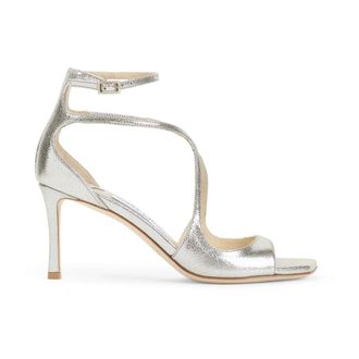 Jimmy Choo London Femme, Chaussures, Gris, Taille: 37 EU Sandales M&eacute;talliques pour Femmes Aw25