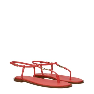 Dior Womens Pink Leather Flip-Flop Sandals