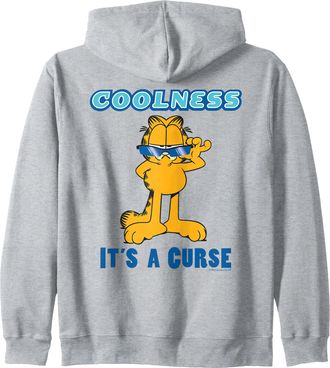 Garfield Cooles Comedy-Kunstwerk mit Katzenfluch im Retro-Stil von Garfield Kapuzenjacke