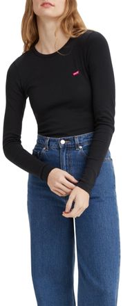 Levi's Damen Long-Sleeve Baby Tee Caviar L