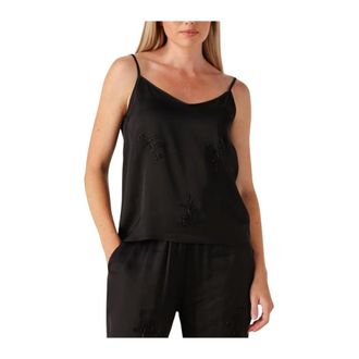 ALIX The Label Perlen Satin Camisole Tops f&uuml;r Damen - - Tops - Damen - Schwarzk - M