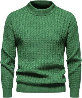 Generic Pull Maille Homme Tricot&eacute; Col Rond Et Manches Longues Basic, Sweatshirt en Maille Fine Thermique Pullover Coupe Pull-Over Respirant T-Shirt Souple Swe
