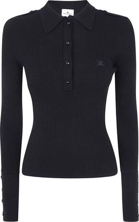 Courr&egrave;ges Poloshirt - Schwarz