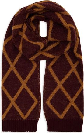 Gallo Gallo, unisex, Accessoires, Multicolore, Taille: ONE Size Wool Scarf with Diamond Pattern
