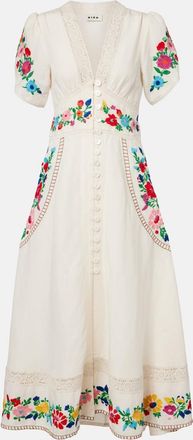 Rixo Robe Novara en lin m&eacute;lang&eacute;