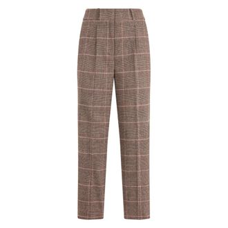 PESERICO Karierte Hose - - Trousers - Damen - Braun - 3XL
