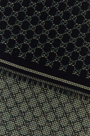 Gucci Mens Stenmix Scarf Black Wool