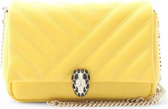 Bulgari sac &agrave; bandouli&egrave;re Serpenti Cabochon Chain (2010-2025) - Jaune