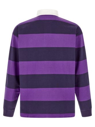 Polo Ralph Lauren Striped Cotton Jersey Rugby Shirt - purple