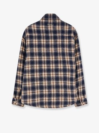 Dunst Unisex Flannel Jacket Madras Pattern Blue Polyester