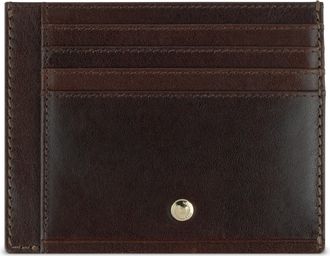 Bugatti Neaples Kartenetui aus Rindsleder mit 8 Kartenfächern, Kartenbörse in braun