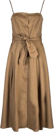 A|X Armani Exchange Robe midi ajust&eacute;e - Femme - Robes - Brun - Taille: 36 FR
