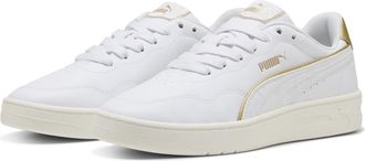 Puma Damen Court Lally DAYINIGHT Sneaker, Wei&szlig; Wei&szlig; Gold, 37.5 EU, Puma Wei&szlig; PUMA Wei&szlig; PUMA Gold, 37.5 EU