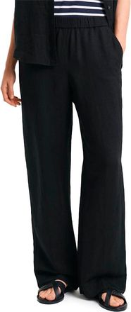 GANT Damen REL Linen Blend Pull ON Pants Hose, Black, 36