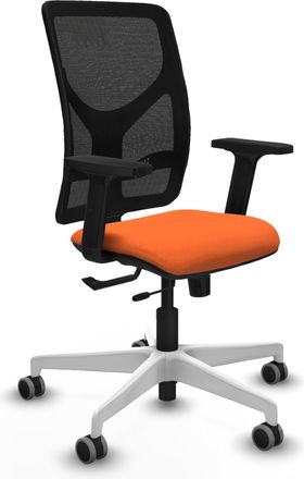 Piqueras y Crespo B&uuml;rostuhl mit 2D-Armlehnen, h&ouml;henverstellbare Lendenwirbelst&uuml;tze, ausgestattet mit Syncro/Traslack und Schneideschaum, mit Rollen 65 mm, Parkett, Schw