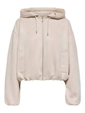 Only Kurzjacke ONLDIANE LIFE FAUX HOOD JACKET CC OTW aus Wildlederimitat, elastisches B&uuml;ndchen