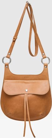 Philini Senffarbene Umh&auml;ngetasche im Sattelstil - Cowboy