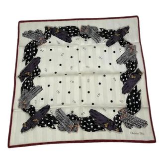 Dior Pre-owned Vintage Silk Scarf - Femme - Pre-owned - Blanc - Taille: ONE Size