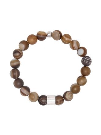 Tateossian Armband mit Achatperlen - Braun