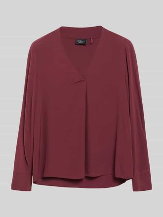 s.Oliver Black Label Langarmbluse mit Faltenfront