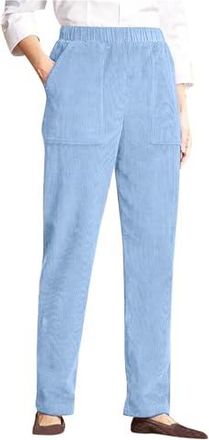 Generic Pantalon baggy en velours c&ocirc;tel&eacute; pour femme - Coupe droite - Pantalon de randonn&eacute;e - &Eacute;l&eacute;gant - Couleur unie - Pantalon de loisirs - Pantalon ample et 