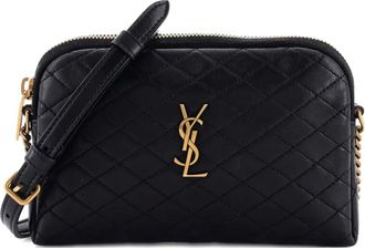 Saint Laurent Gaby Zipped Pouch Quilted Leather crossbody bag - Schwarz