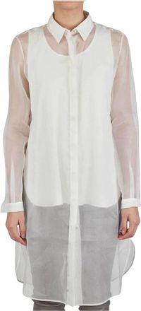 Kiton Femme, Robes, Blanc, Taille: 36 FR Solid Sheer Shirt