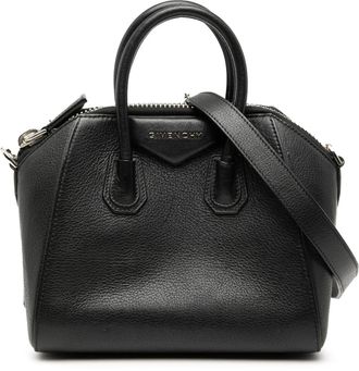 Givenchy Hobo Bags - Mini Sugar Goatskin Antigona Satchel - Gr. unisize - in Schwarz - f&uuml;r Damen