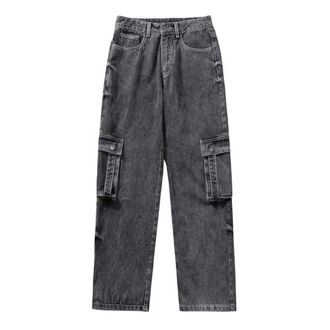 Generic Jean Homme Jeans Homme Pantalon en Jean Workwear High Street Ample - Poches Styl&eacute;es, Coupe Droite Loose, Basique Tendance Cent Fois Vendu