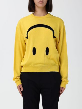 Moschino Rundhalspullover aus 100% Schurwolle mit Grafikprint