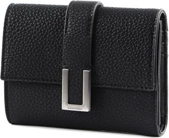 Calvin Klein Portefeuille Femme Ck Must Plus Trifold Wallet Medium Grand Mod&egrave;le, Noir (Ck Black), Taille Standard