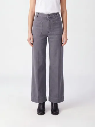 Victoria Beckham Jean Alina coupe droite &agrave; taille haute en denim de coton