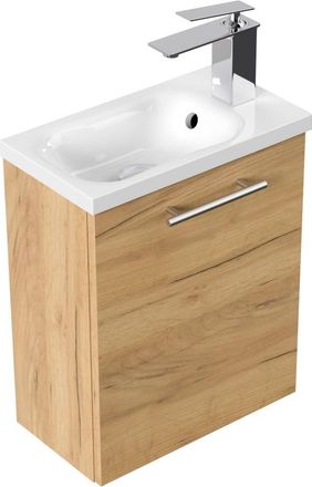 Magnolia Home Gäste WC Badmöbel Pico Slimline 40cm SoftClose Farbe Eiche Gold