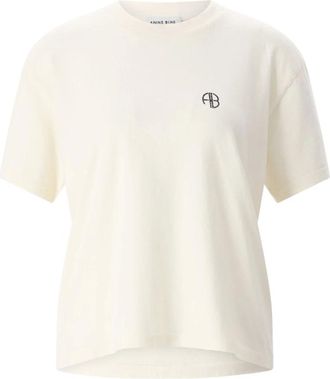 Anine Bing Homme, Tops, Blanc, Taille: S Rear-Lettering T-Shirt
