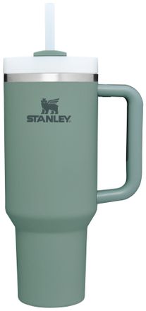 Stanley Quencher H2.0 Soft-Matte-Kollektion, vakuumisolierter Edelstahlbecher mit Deckel und Strohhalm für eisgekühlte und kalte Getränke, Schiefer, 1,2 Liter