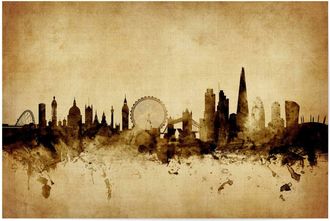 artboxONE Poster 45x30 cm Städte London England Skyline 9 - Bild London Stadtbild Great Britian