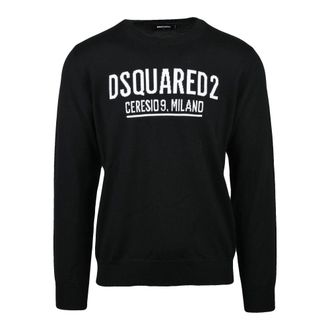 Dsquared2 Herren, Strickwaren, Schwarzk, LGr&ouml;&szlig;e
