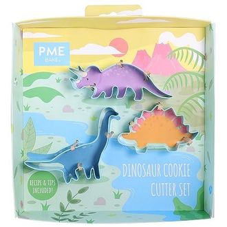 PME Dinosaurier Plätzchenausstecher-Set mit 3 Stück